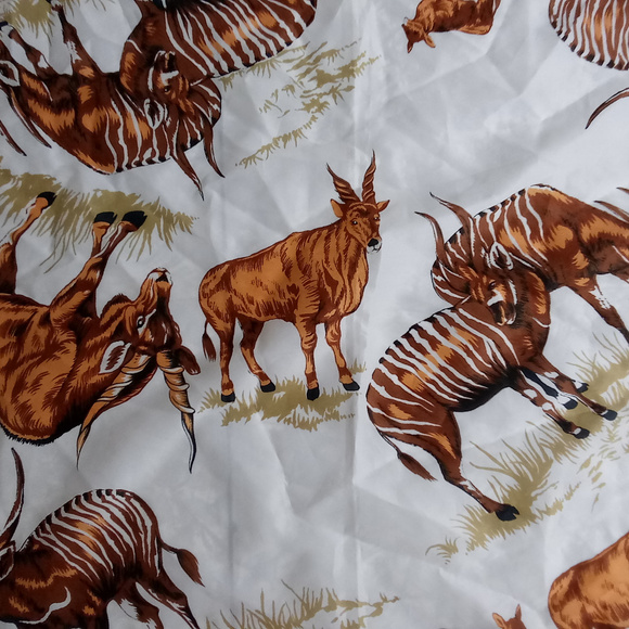 Vintage | Accessories | Vintage African Animals Wildlife Scarf M In ...